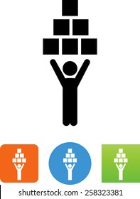 Person Holding Structure Icon Stock Vector (Royalty Free) 258323381 ...