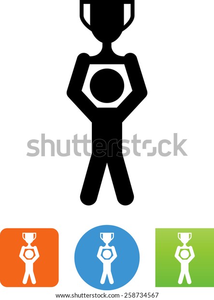 Person Holding Trophy Icon Stock Vector (Royalty Free) 258734567 ...