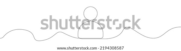 Person Icon Line Continuous Drawing Vector Stock Vector (Royalty Free ...