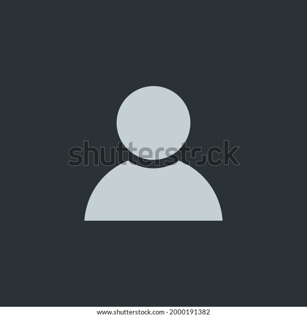 Person Icon On Black Background Stock Vector (Royalty Free) 2000191382 ...