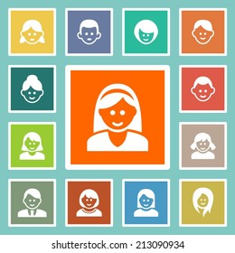 Person Icon Set Stock Vector (Royalty Free) 213090934