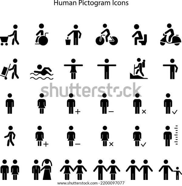 Person Icon Set Person Icon Sign Stock Vector (Royalty Free) 2200097077 ...