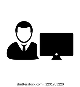 Person Icon Vector Male User Computer Stock Vector (Royalty Free ...