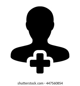 Person Icon Vector Plus Symbol Add Stock Vector (Royalty Free ...
