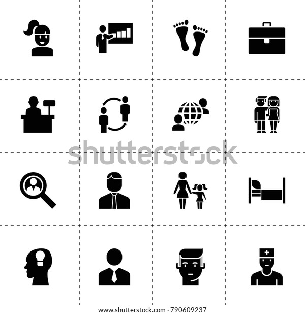 Person Icons Vector Collection Filled Person Stock Vector (Royalty Free ...