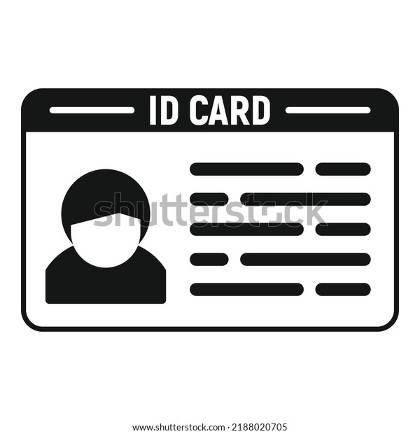 Person Id Card Icon Simple Vector: เวกเตอร์สต็อก (ปลอดค่าลิขสิทธิ์ ...