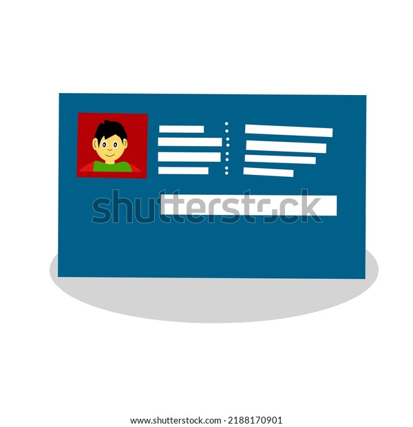 Person Identification Cartoon Photo Vector Illustration: เวกเตอร์สต็อก ...