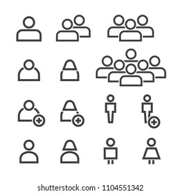 Person Line Icon Set Stock Vector (Royalty Free) 1104551342 | Shutterstock