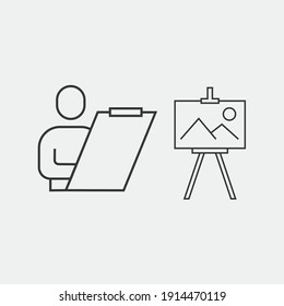 Person Painting Vector Icon Drawing Art Stock Vector (Royalty Free ...