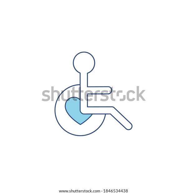 Person Physical Disability Symbol Vector Illustration Stock Vector ...