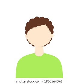Person Portrait Icon Flat Vector Illustration Stock Vector (Royalty ...