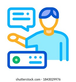 Person Presentation Icon Vector Person Presentation Stock Vector ...