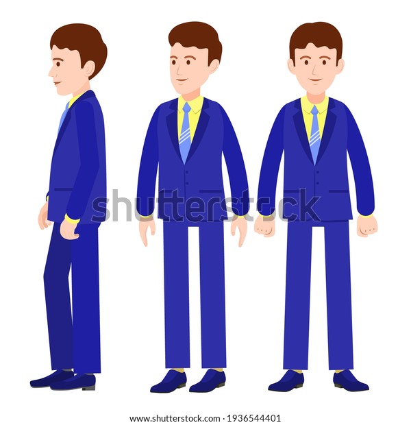 Person Profile Full Face Front View Stock Vector (Royalty Free ...