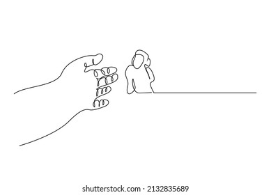 Person Giving Support Person Sad Depression Stock Vector (Royalty Free ...