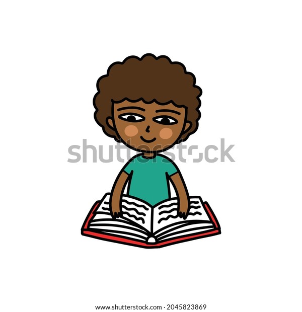 Person Reading Book Doodle Icon Vector Stock Vector (Royalty Free ...