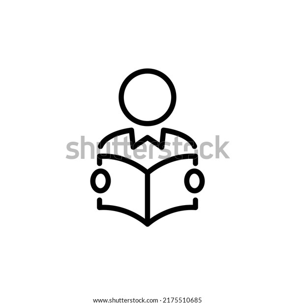 Person Reading Book Icon Read Icon Stock Vector (Royalty Free ...