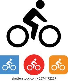Person Riding Bicycle Vector Icon Stock Vector (Royalty Free ...