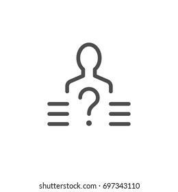 Person Selection Line Icon Stock Vector (Royalty Free) 697343110 ...