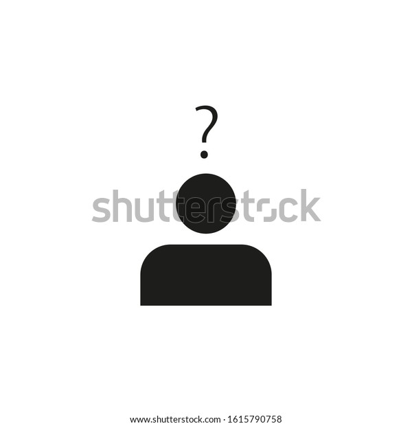 Person Shaped Vector Icon Question Mark Stock Vector (Royalty Free ...