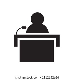 Person Speaking Vector Icon Stock Vector (Royalty Free) 1112652626 ...