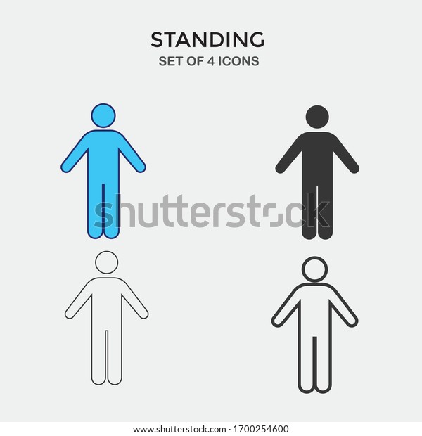 Person Standing Vector Icon Human Being Stock Vector (Royalty Free ...