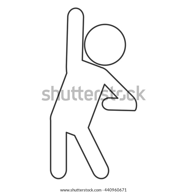 Person Stretching Outline Stock Vector (Royalty Free) 440960671 ...
