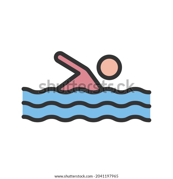 Person Swimming Icon Vector Image Can Stock Vector (Royalty Free ...