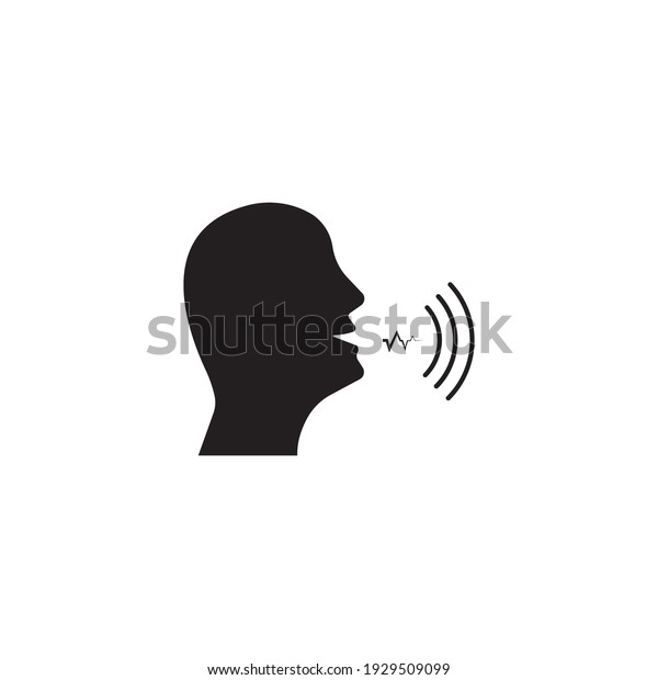 Person Talking Icon Vector Illustration Logo Stock Vector (Royalty Free ...