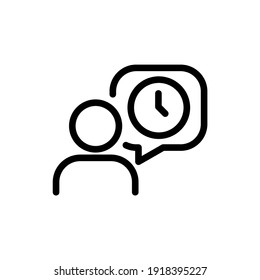 Person Think About Time Vector Illustration Stock Vector (Royalty Free ...
