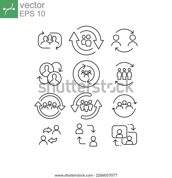 Person Updating Profile Synchronize Team Work Stock Vector (Royalty ...