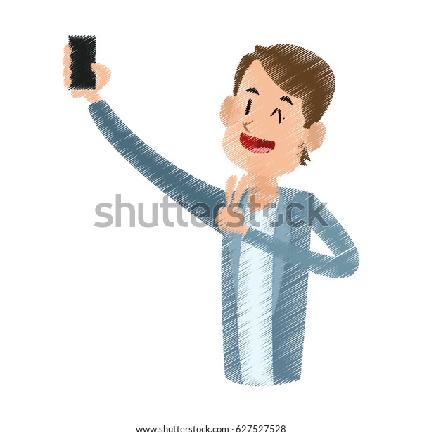 Person Using Phone Icon Image Stock Vector (Royalty Free) 627527528 ...