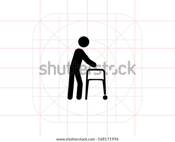 Person Walker Icon Stock Vector (Royalty Free) 568171996 | Shutterstock