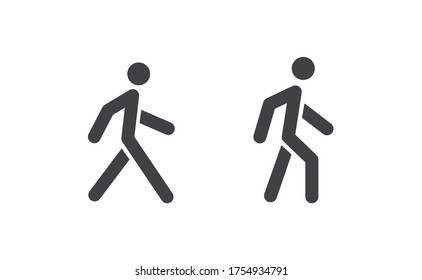 Person Walking Vector Icon Human Figure Stock Vector (Royalty Free ...