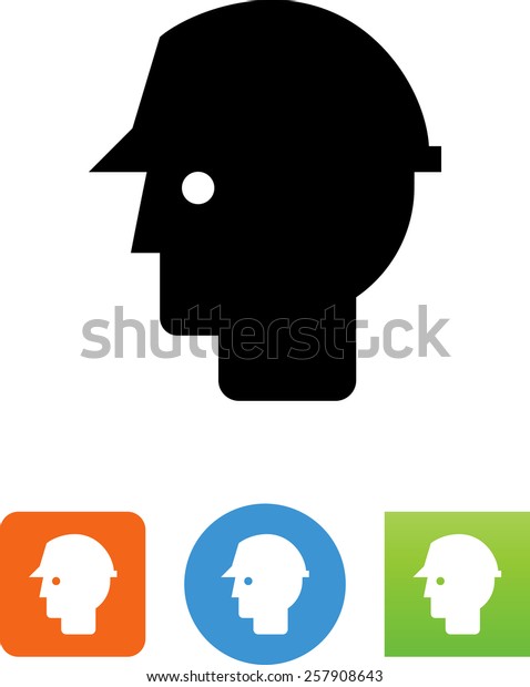 Person Wearing Hard Hat Icon Stock Vector (Royalty Free) 257908643