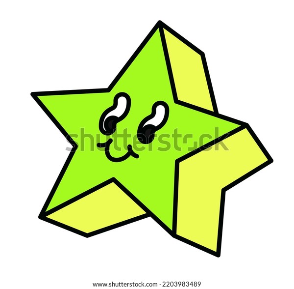 Personage Shape Star Isolated Celestial Body Stock Vector (Royalty Free ...