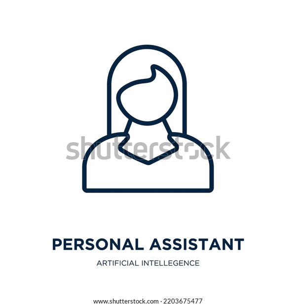 Personal Assistant Icon Artificial Intellegence Future Stock Vector ...
