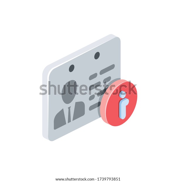 Personal Badge Card Vector 3d Isometric Stock Vector (Royalty Free ...