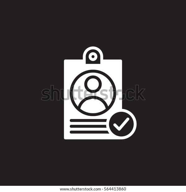 Personal Badge Check Mark Icon Vector Stock Vector (Royalty Free ...