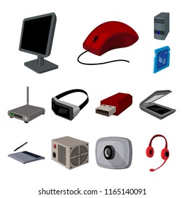 Personal Computer Cartoon Icons Set Collection Stock Vector (Royalty ...