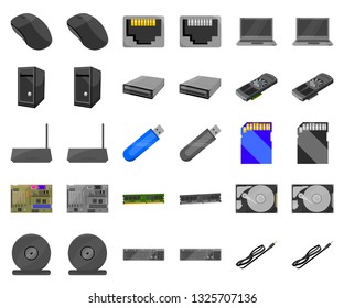 Personal Computer Cartoon Icons Set Collection: vector de stock (libre ...