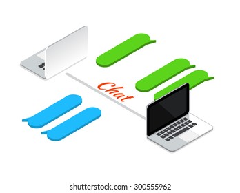 Personal Computer Communication Online Talk Personal Stock Vector ...