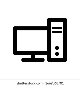 Personal Computer Outline Icon Design Eps Stock Vector (Royalty Free ...