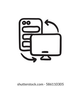 Personal Computer Set Vector Sketch Icon Stock Vector (Royalty Free ...