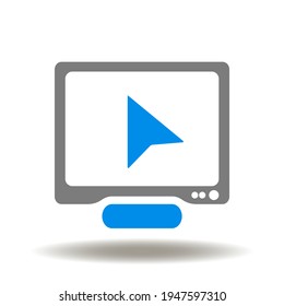 Personal Computer Symbol Desktop Computer Sign Stock Vector (Royalty ...