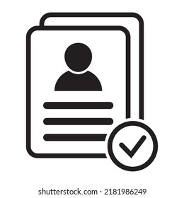 Personal Data Check Icon Outline Personal Stock Vector (Royalty Free ...