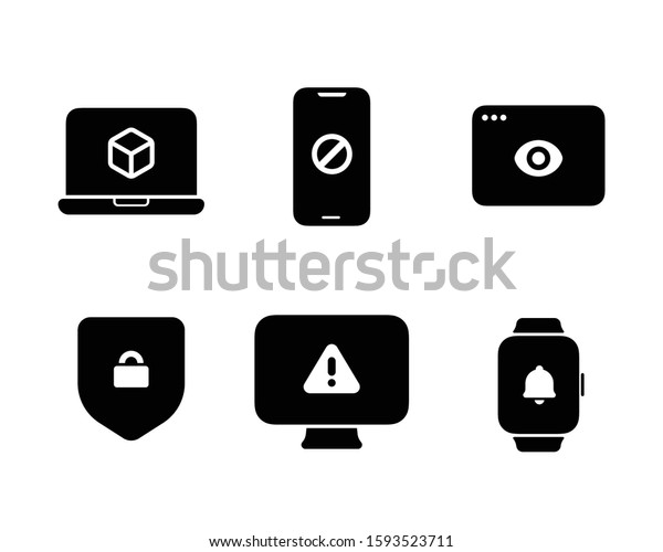 Personal Devices Icon Set Laptop Smart Stock Vector (Royalty Free ...
