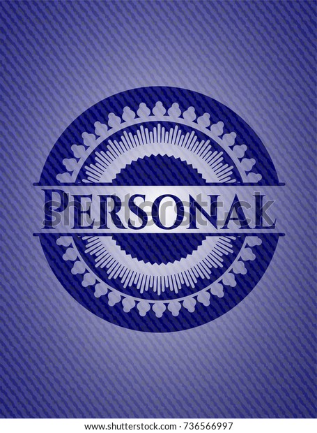 Personal Emblem Denim High Quality Background Stock Vector (Royalty ...