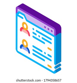 Personal Files People Icon Vector Isometric Stock Vector (Royalty Free ...