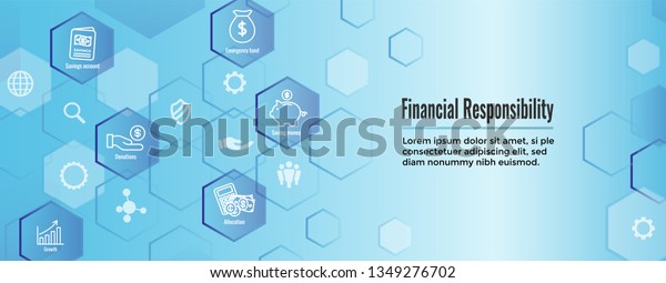 Personal Finance Responsibility Icon Set Web Stock Vector (Royalty Free ...