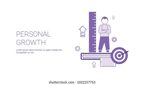 Personal Growth Development Web Banner Template Stock Vector (Royalty ...